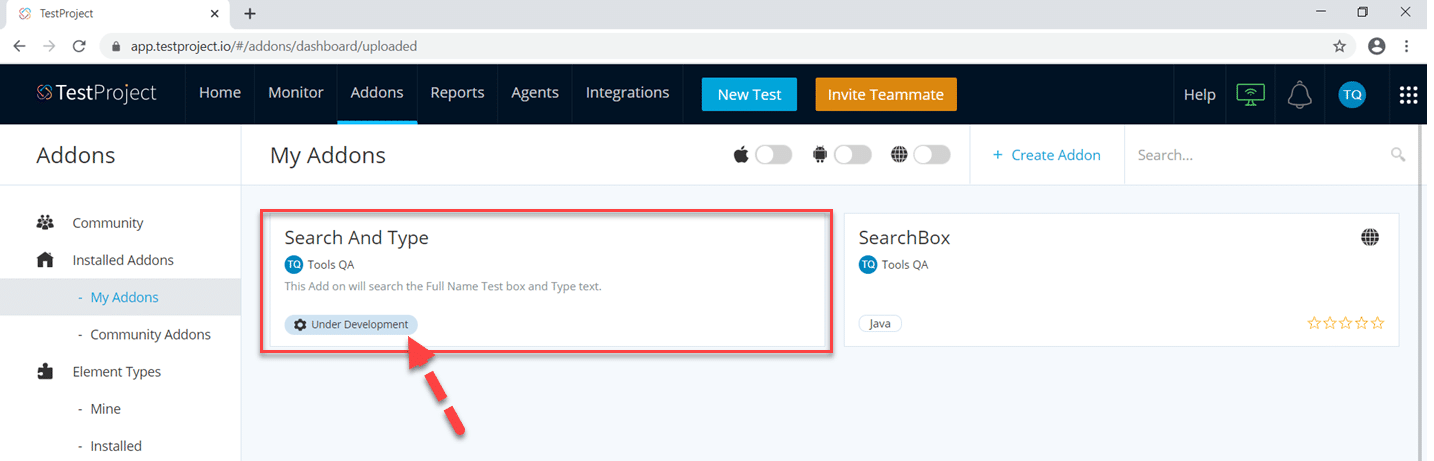 How To Create And Use Custom Addons In Testproject